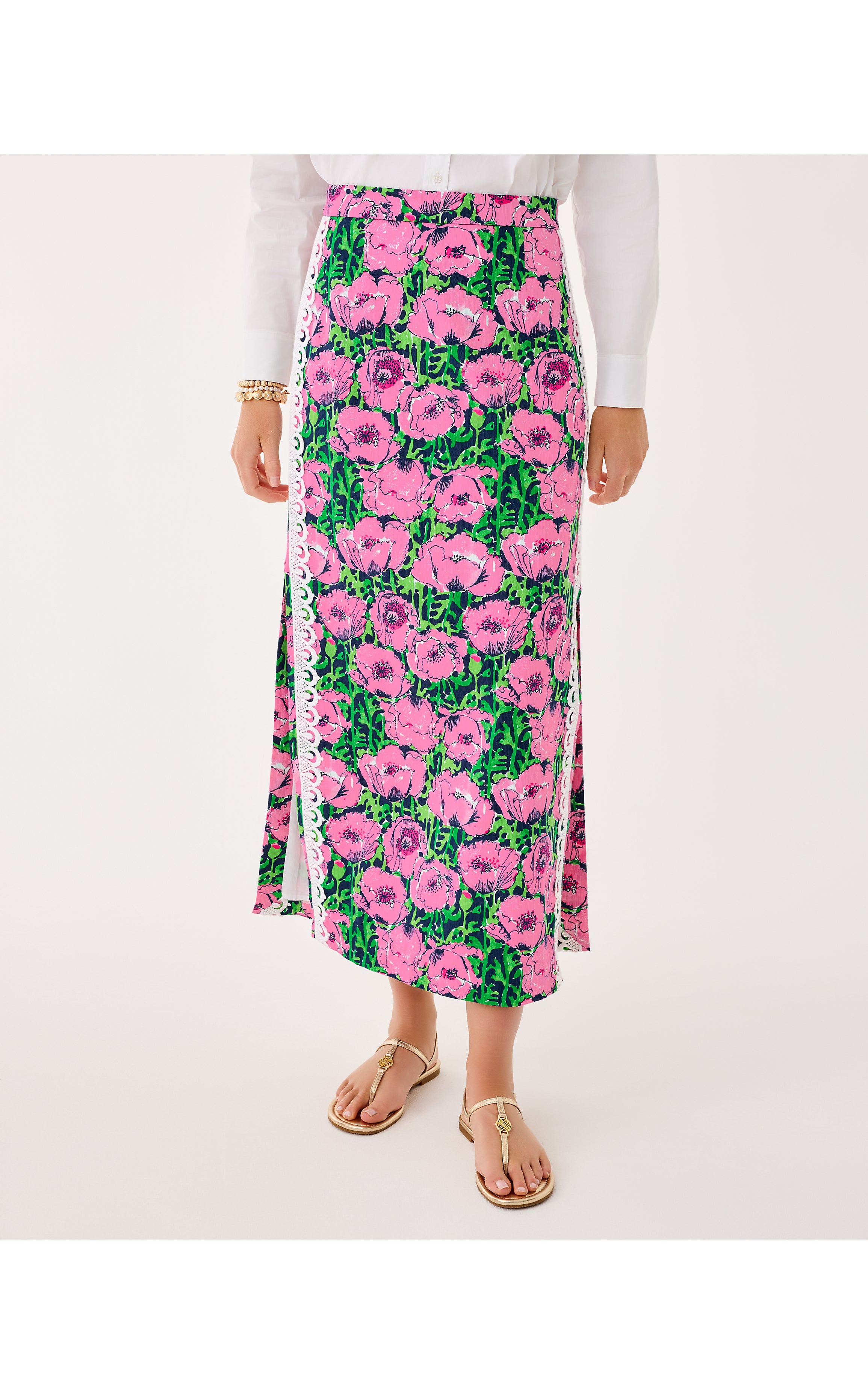 Sanders Maxi Skirt – Anchored In Pink - A Lilly Pulitzer Signature Store